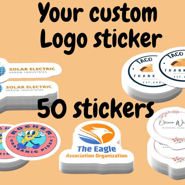 Custom Logo Stickers - Etsy