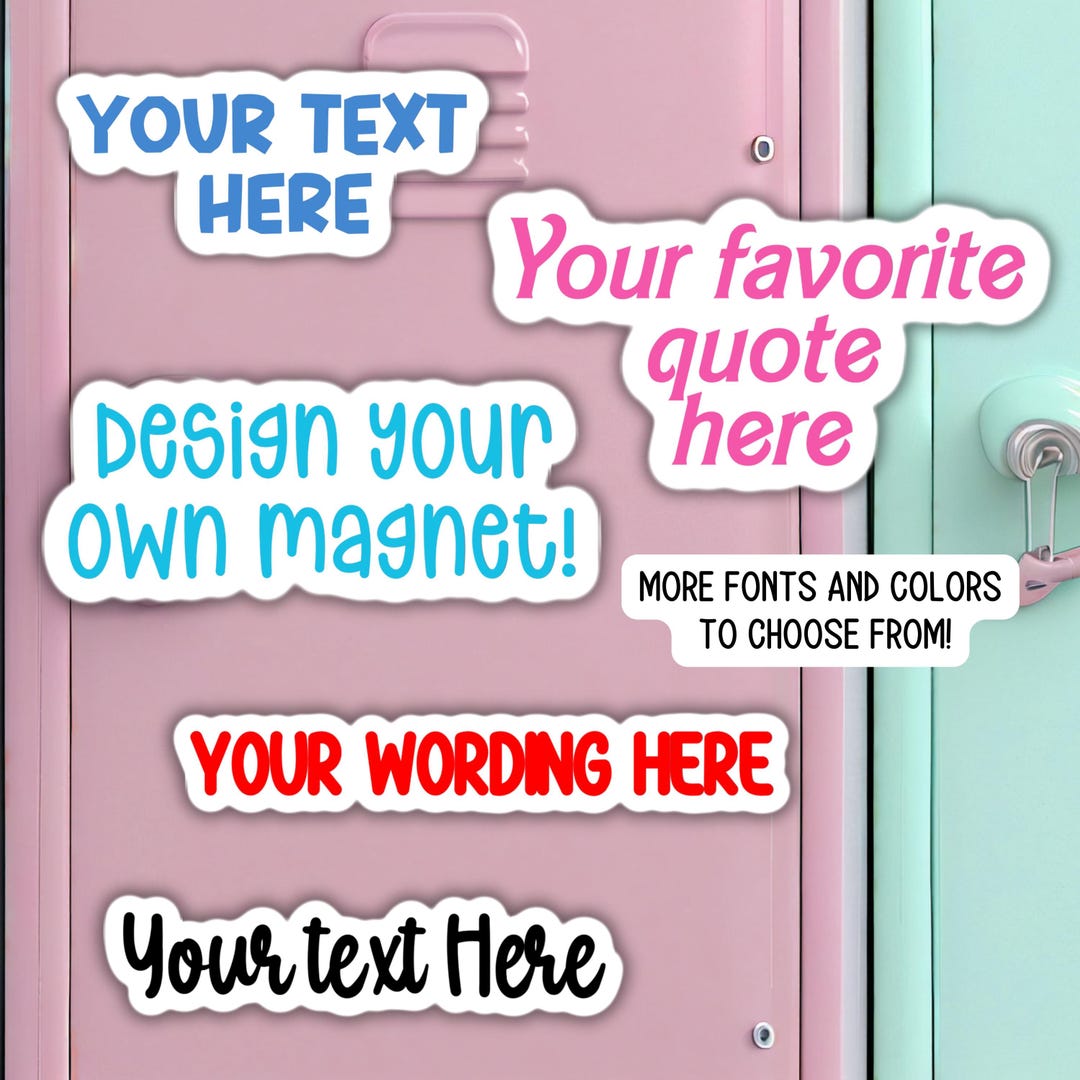 Your Custom Text Magnet Personalized Text Magnet White Board Magnet ...