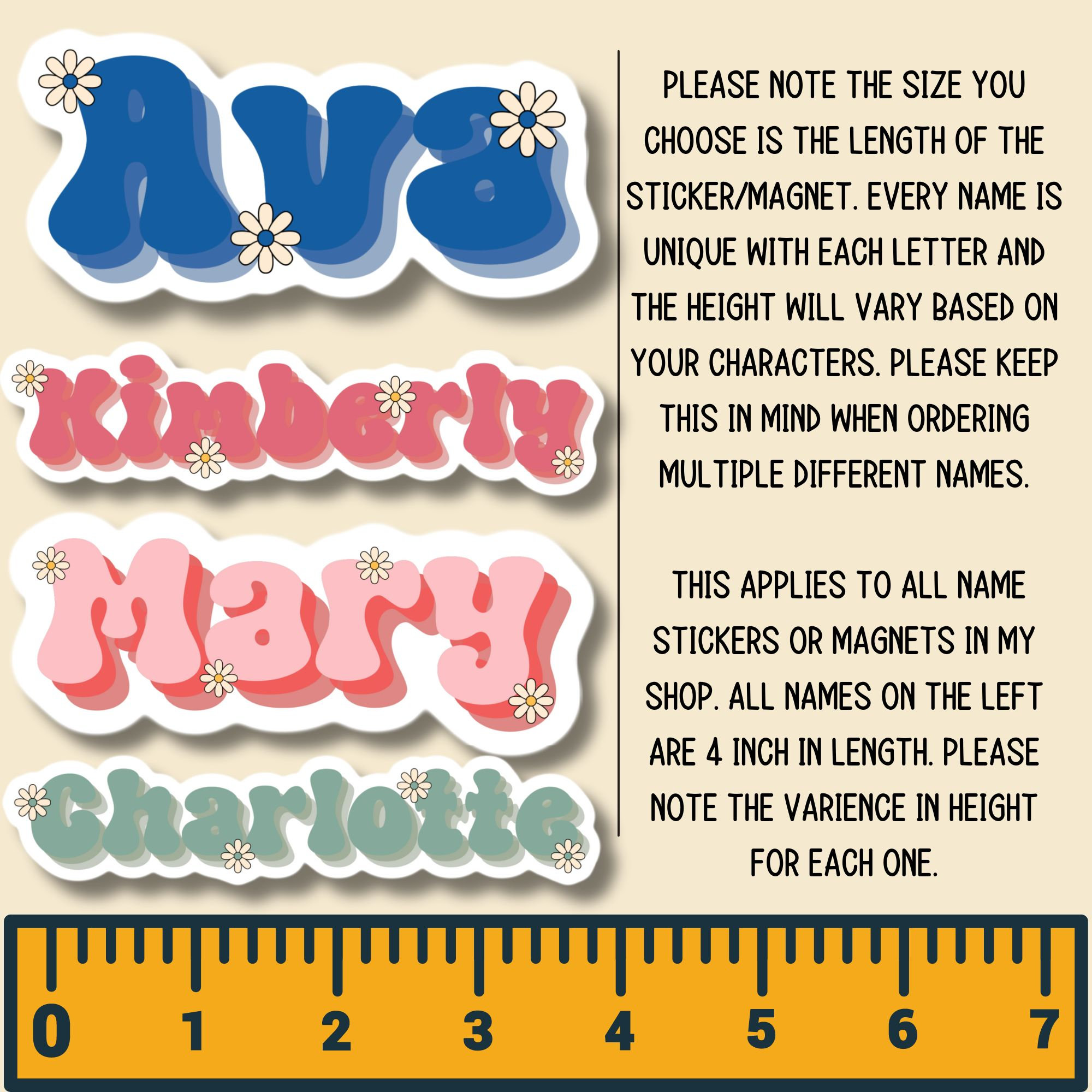 Water Bottle Name Sticker Kids Name Sticker Custom Name School Lunch ...