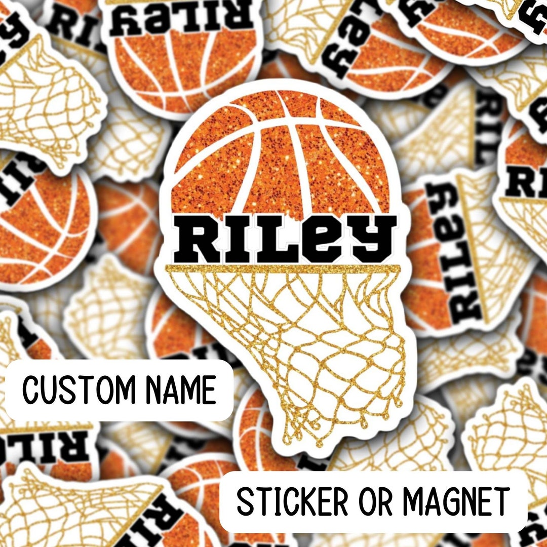 Custom Name Basketball Sticker, Basketball Team Gifts, Basketball Team ...