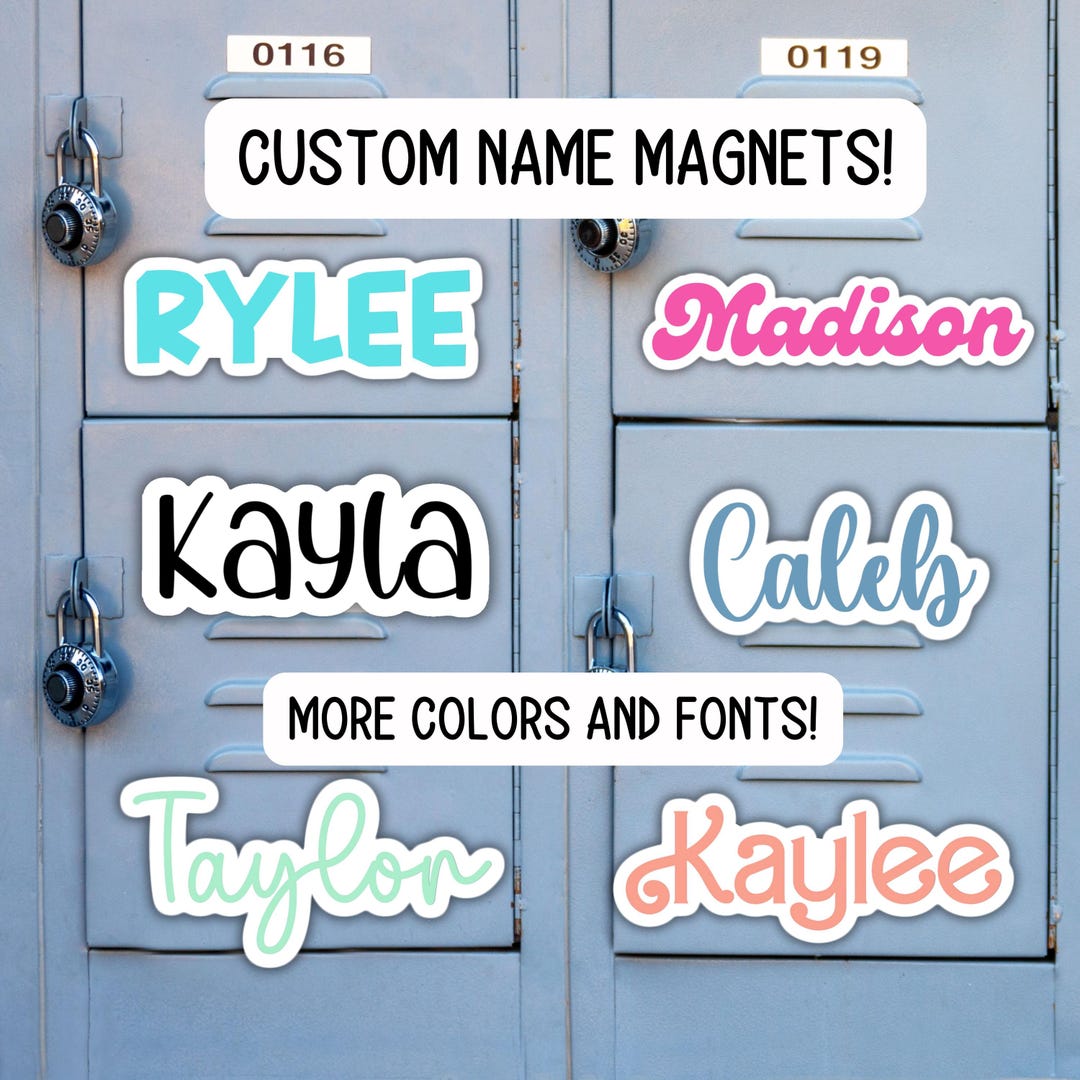 Name Magnet Personalized Magnet Custom Magnet Locker Fridge Magnet Kids ...