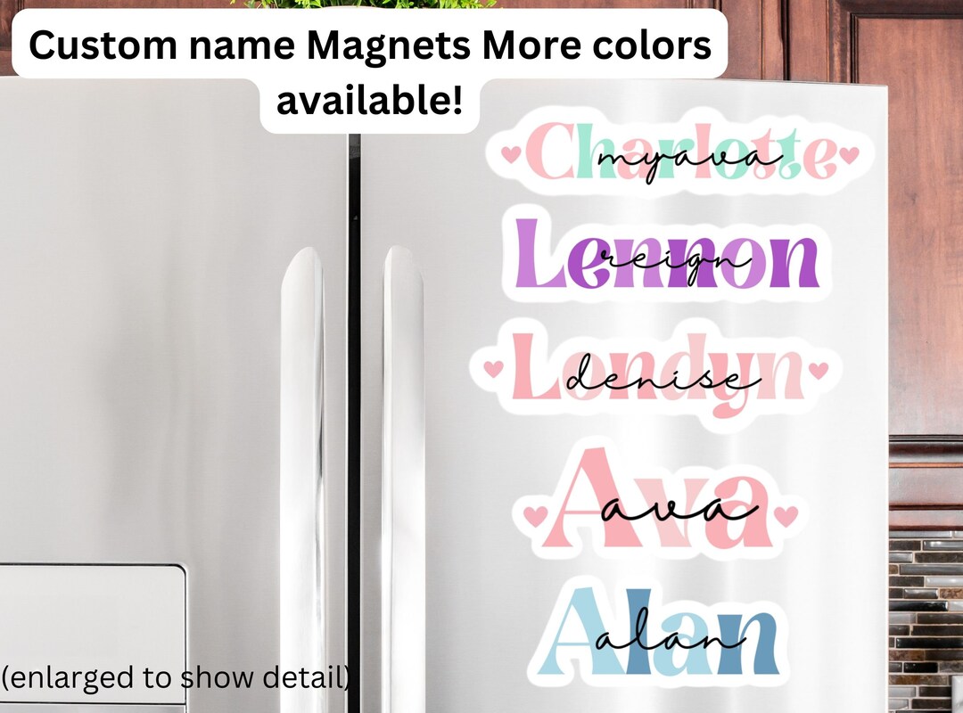 Custom Name Magnet, Locker Magnets, Refrigerator Magnet, Decorative ...