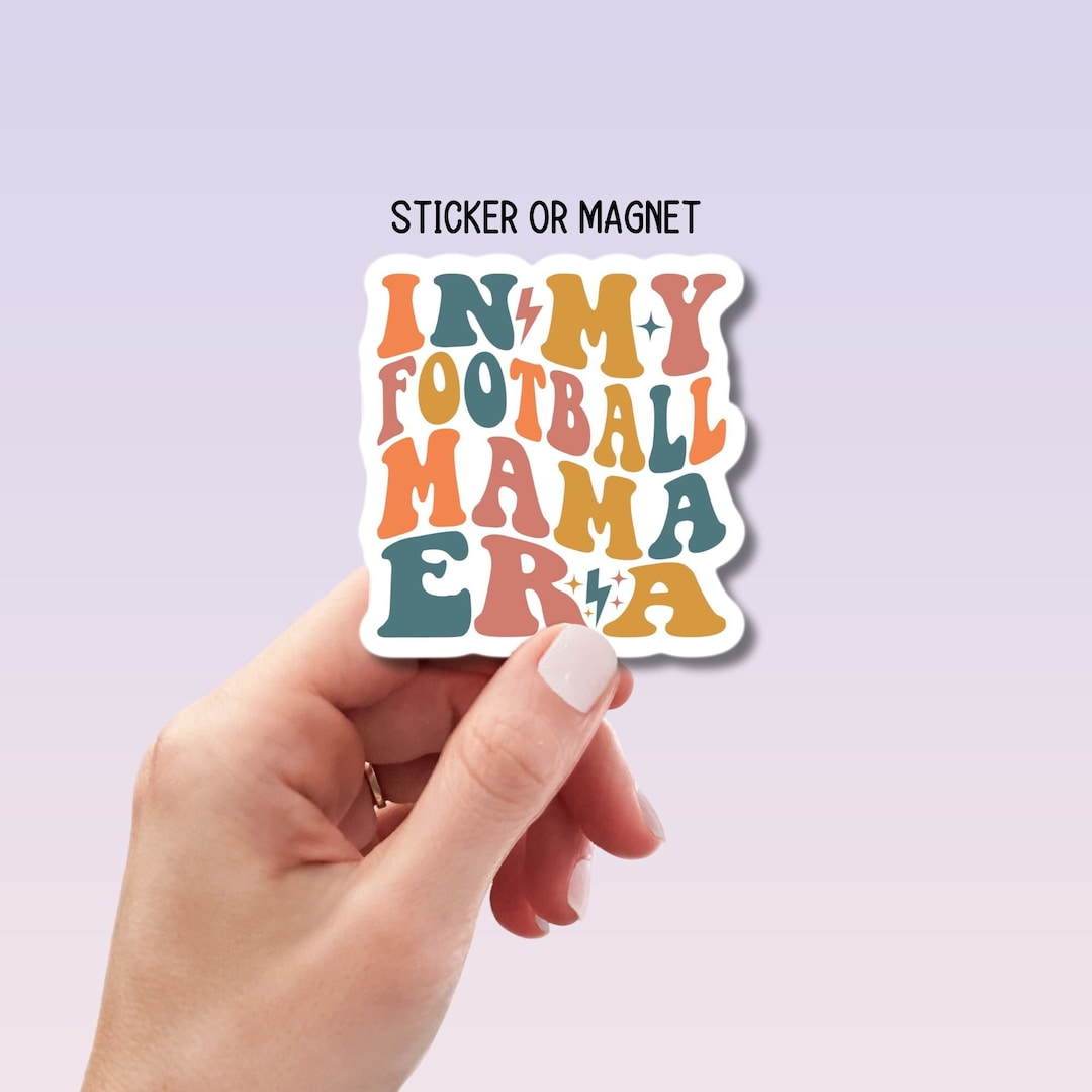 In My Football Mom Era Sports Foot Ball Era Sticker Water Bottle ...