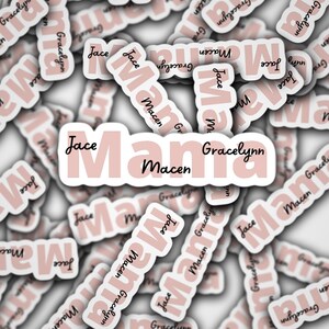 Personalized Mama Sticker, Mothers Day Sticker, Custom Name Sticker ...