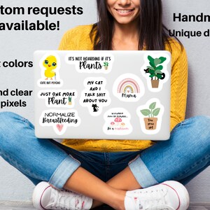 We Stick Together Cactus Sticker, Plant Lover, Positive Sticker, Cacti ...