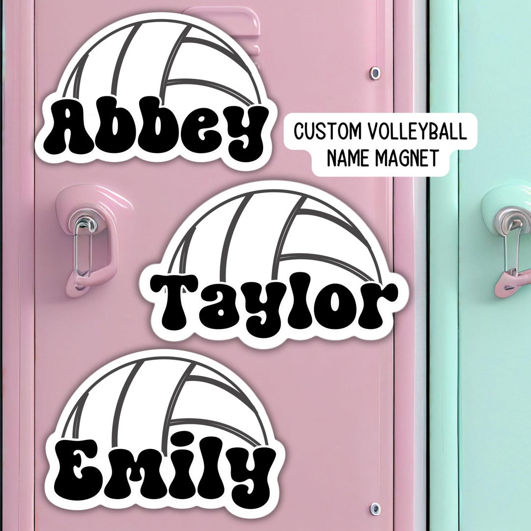 Volleyball Magnet Volleyball Team Custom Personalized School Locker ...