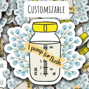 Personalized Breastfeeding Sticker, Breastmilk Sticker, Pumping Mom ...