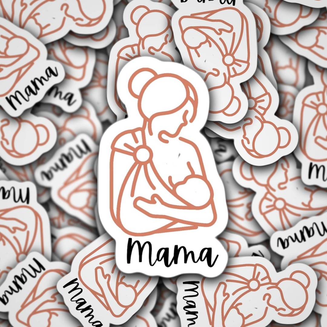 Breastfeeding Mama, Baby Wearing Sticker, Milk Maker Magnet, Aesthetic ...