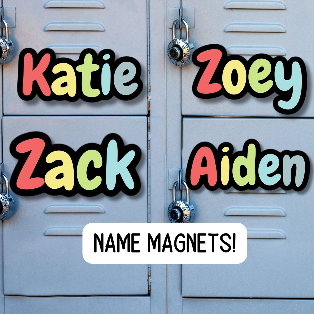 School Locker Magnet Custom Name Magnet Personalized Magnet Name Magnet ...