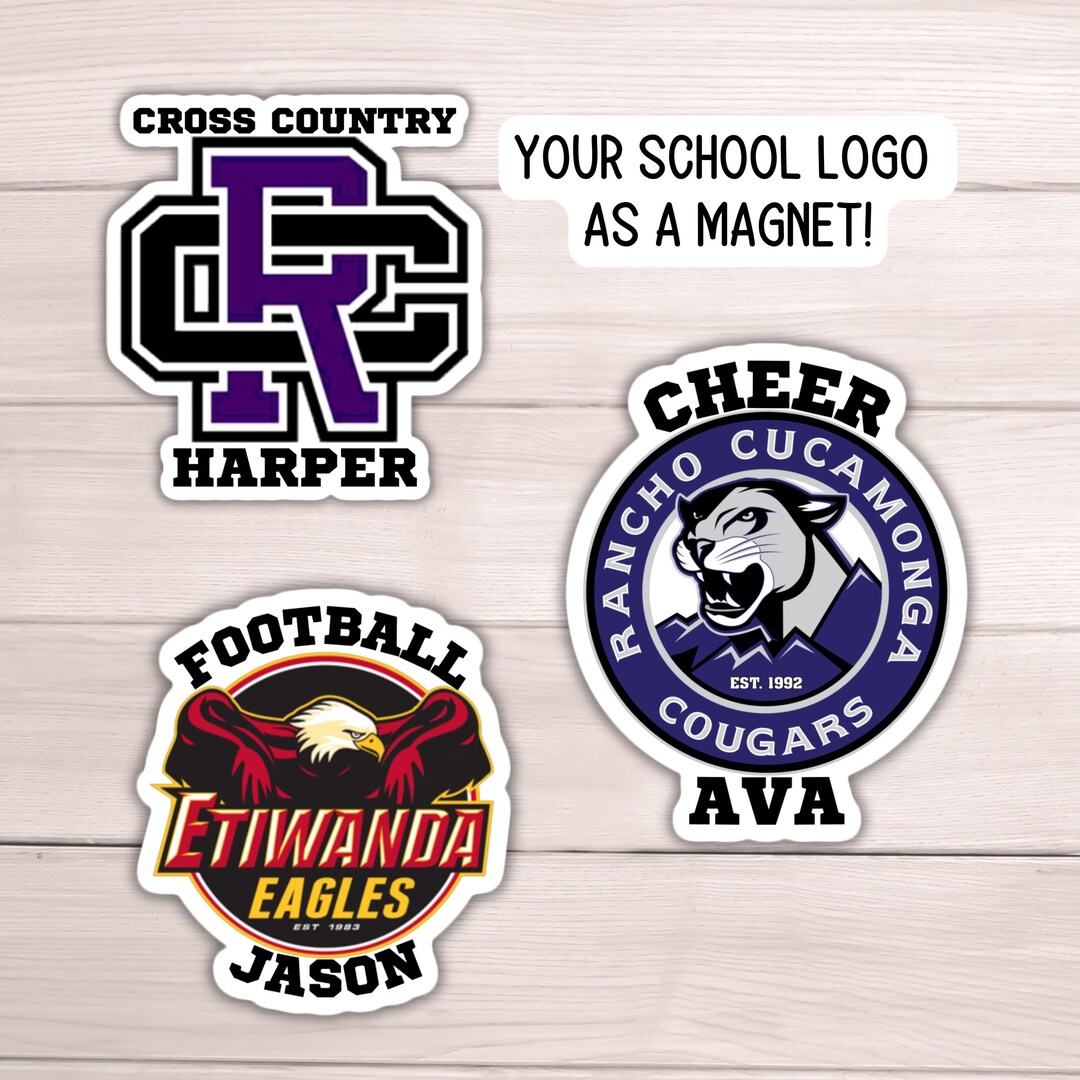 School Logo Mascot Magnet School Spirit Football Cheer Soccer Water ...