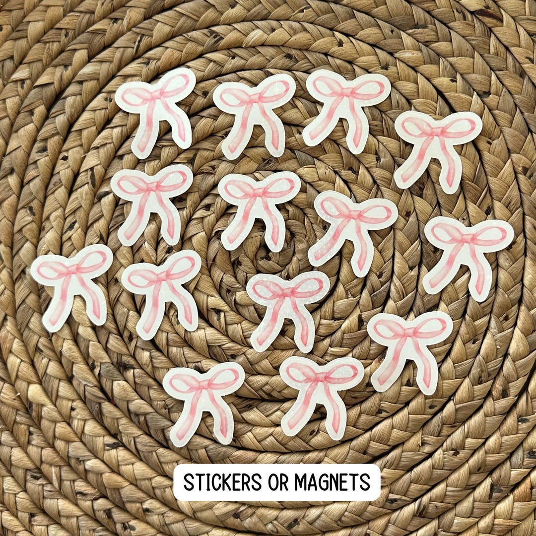 Coquette Bow Sticker Magnets Locker Decor Pink Bow Magnet Girly Girl ...