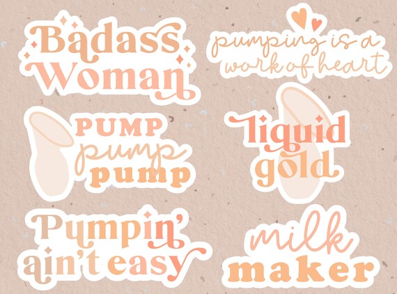 Breast Feeding Stickers Pumping Stickers Exclusive Pumper - Etsy