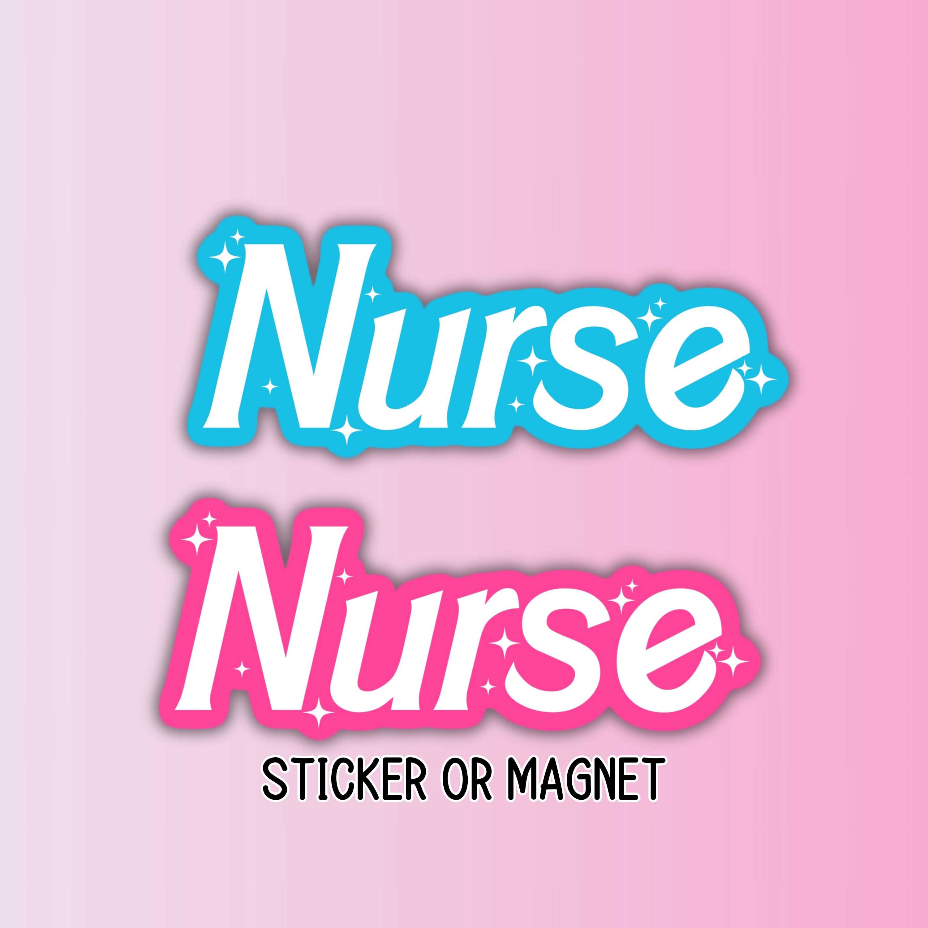 Nurse Sticker RN Pink Healthcare Nurse Gift Ideas Er Nurse Holographic ...