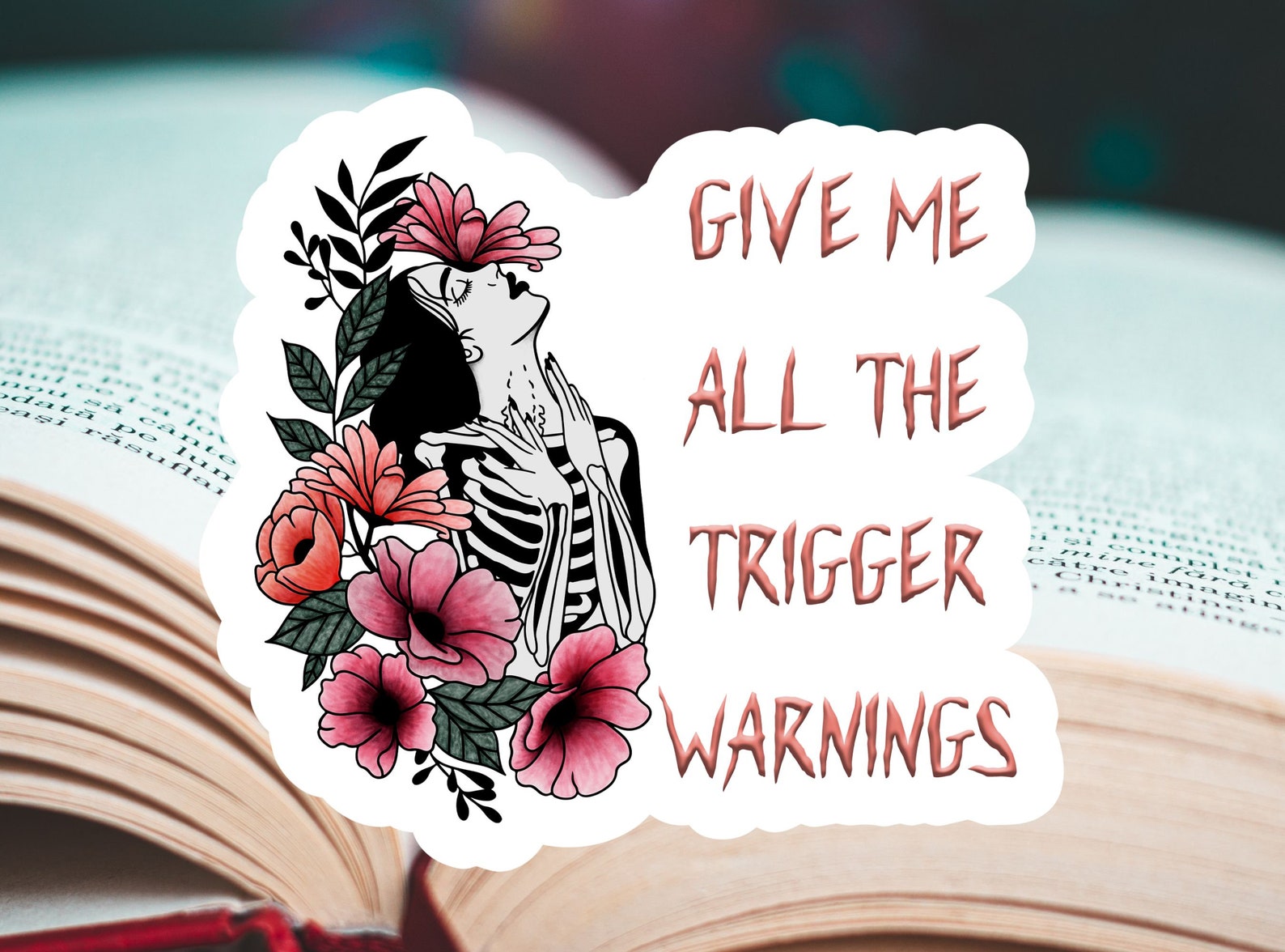 Smut Sticker Give Me All the Trigger Warnings Sticker Dark - Etsy