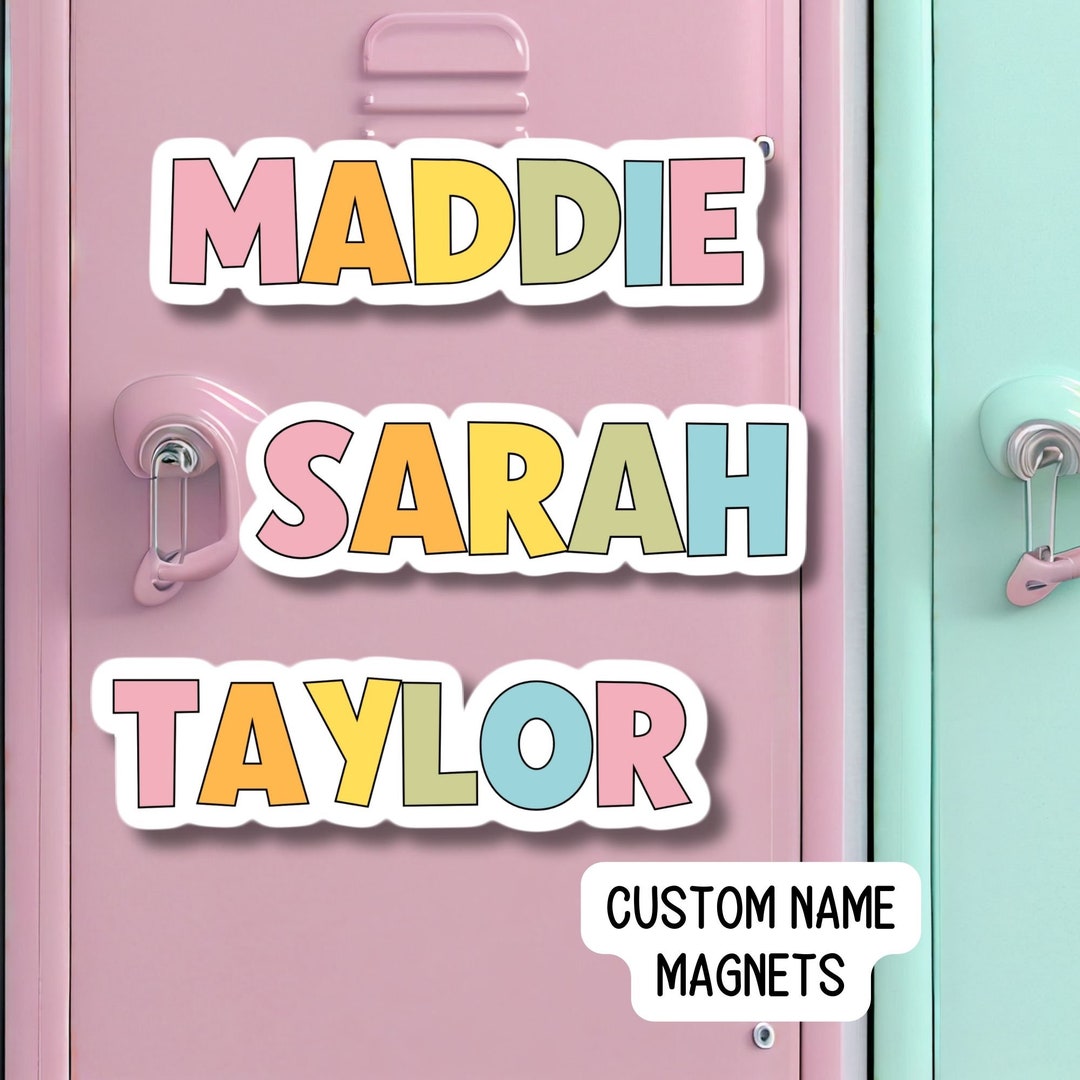 Locker Name Magnet, Custom Name Magnet, Personalized Magnet, Name ...