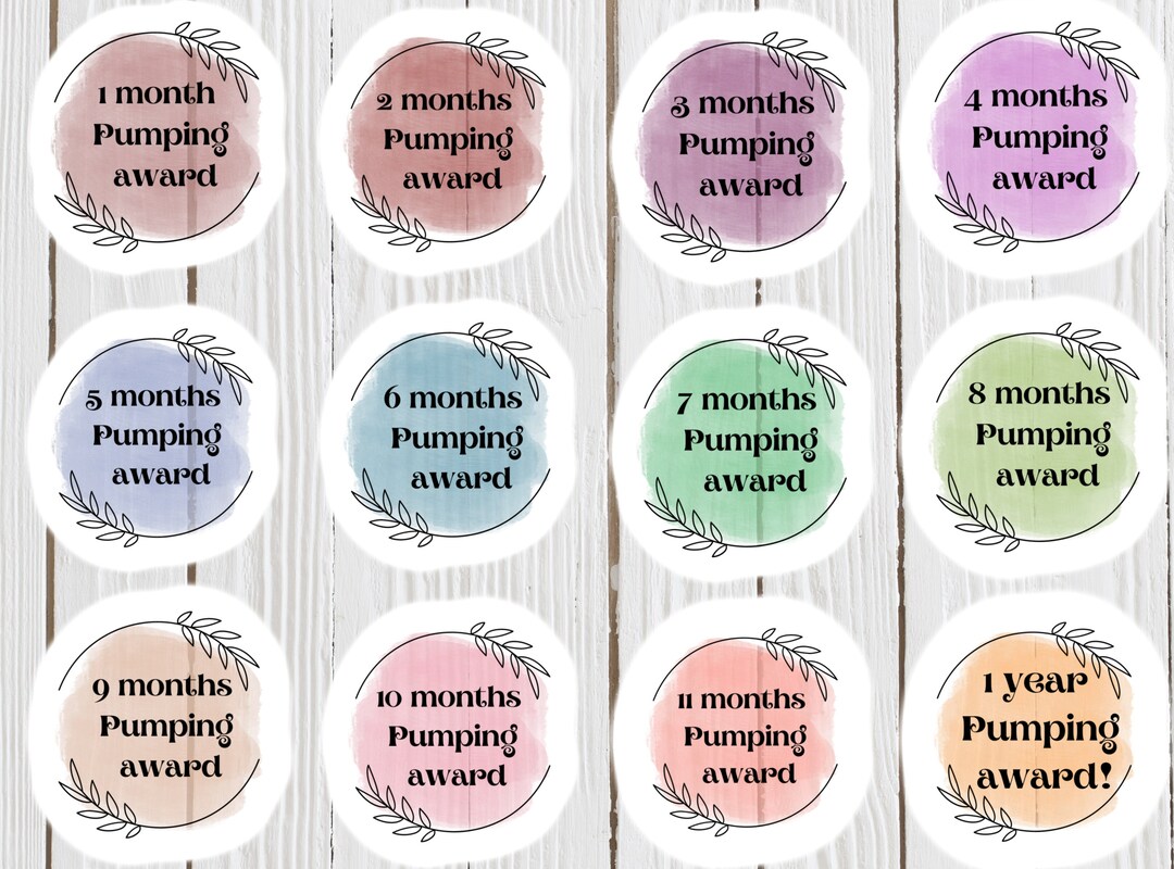 Pumping Milestone Stickers Pumping Award Sticker Exclusive Pumper ...