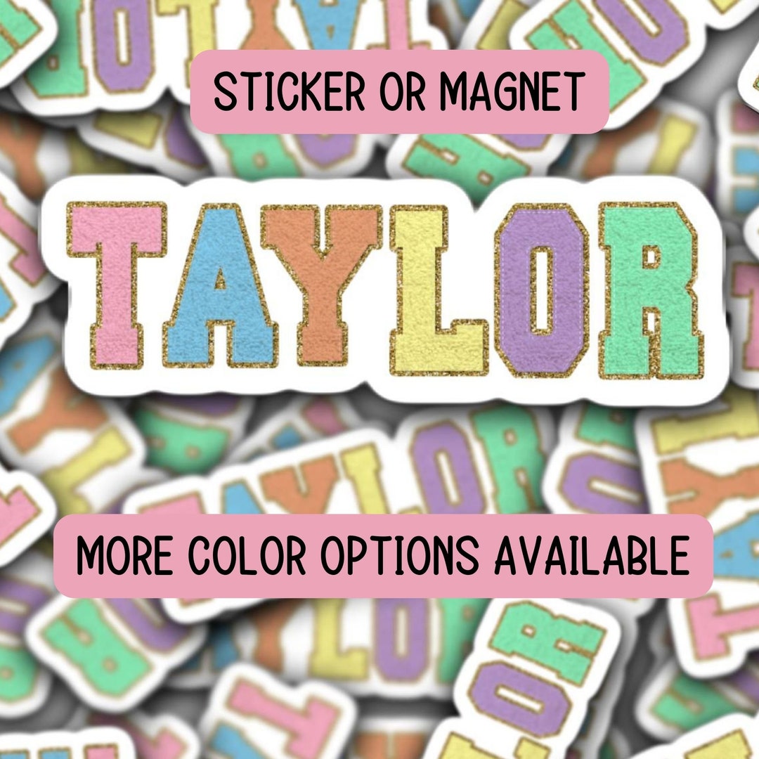 Chenille Letters, Varsity Name Sticker, Personalized Name Stickers ...