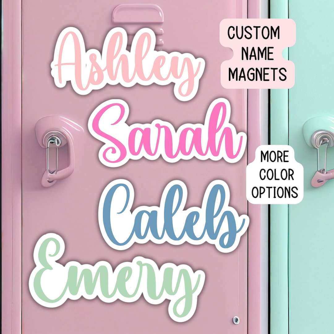 Custom Name Magnet, Personalized Magnet, Name Magnet, Locker Magnet ...