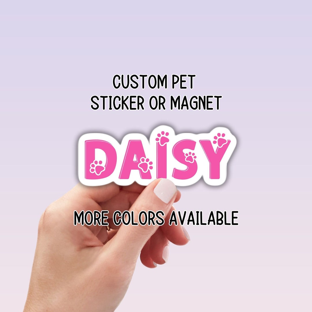 Custom Pet Name Sticker Dog Mom Cat Mom Pet Food Label Dog Name Cat ...