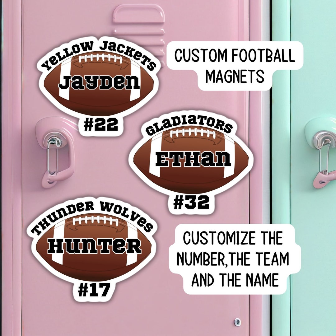 Football Magnet Baseball Team Gift Football Team Name Personalized ...