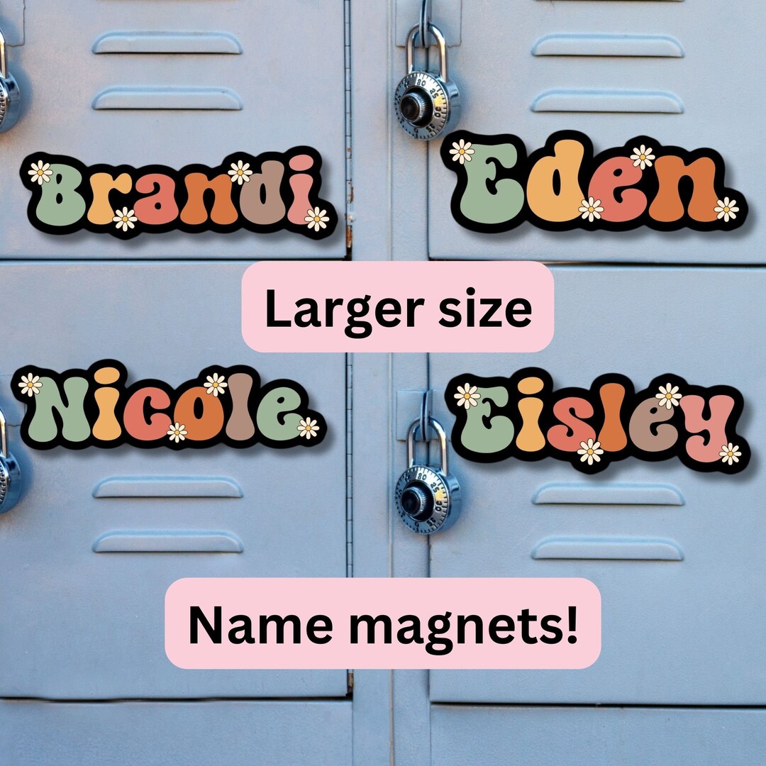 School Locker Magnet Custom Name Magnet Personalized Magnet Name Magnet ...