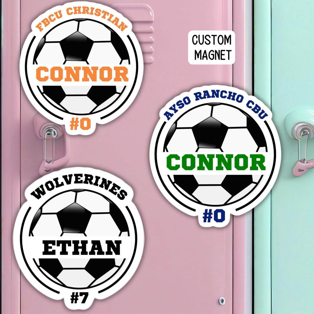 Custom Soccer Magnet Soccer Team Gifts Soccer Team Names Personalized ...