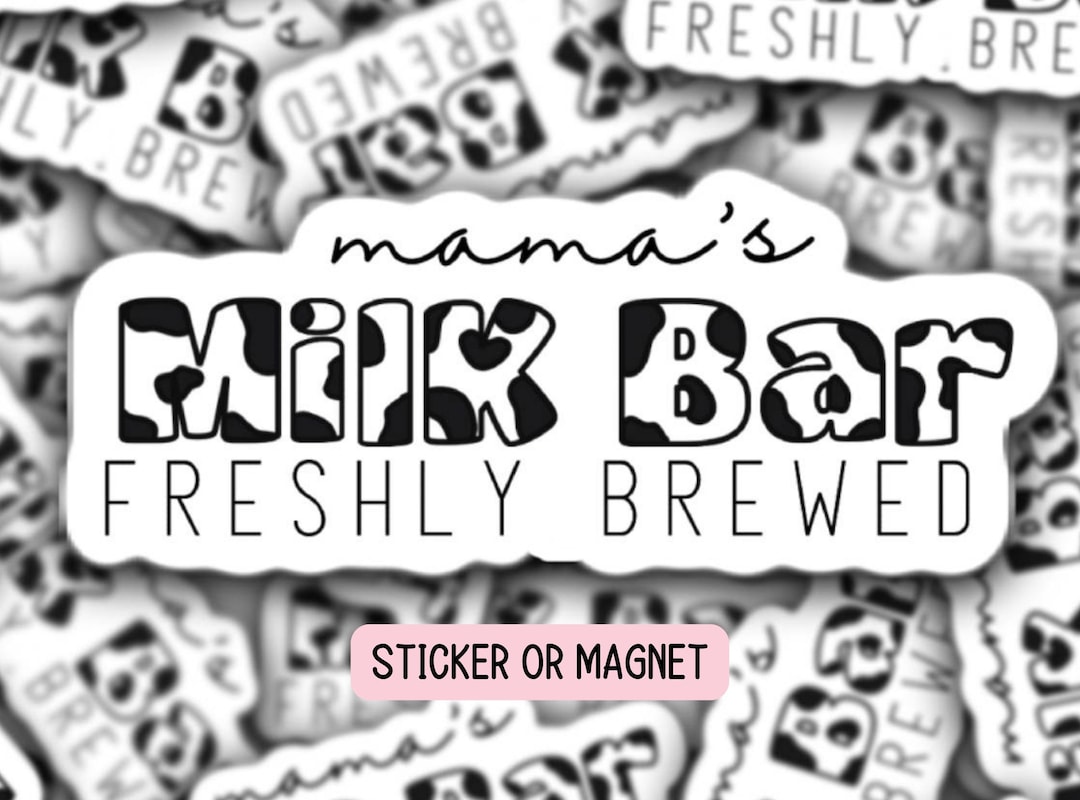 Breastfeeding Gift Moms Milk Bar Cow Print Font - Etsy
