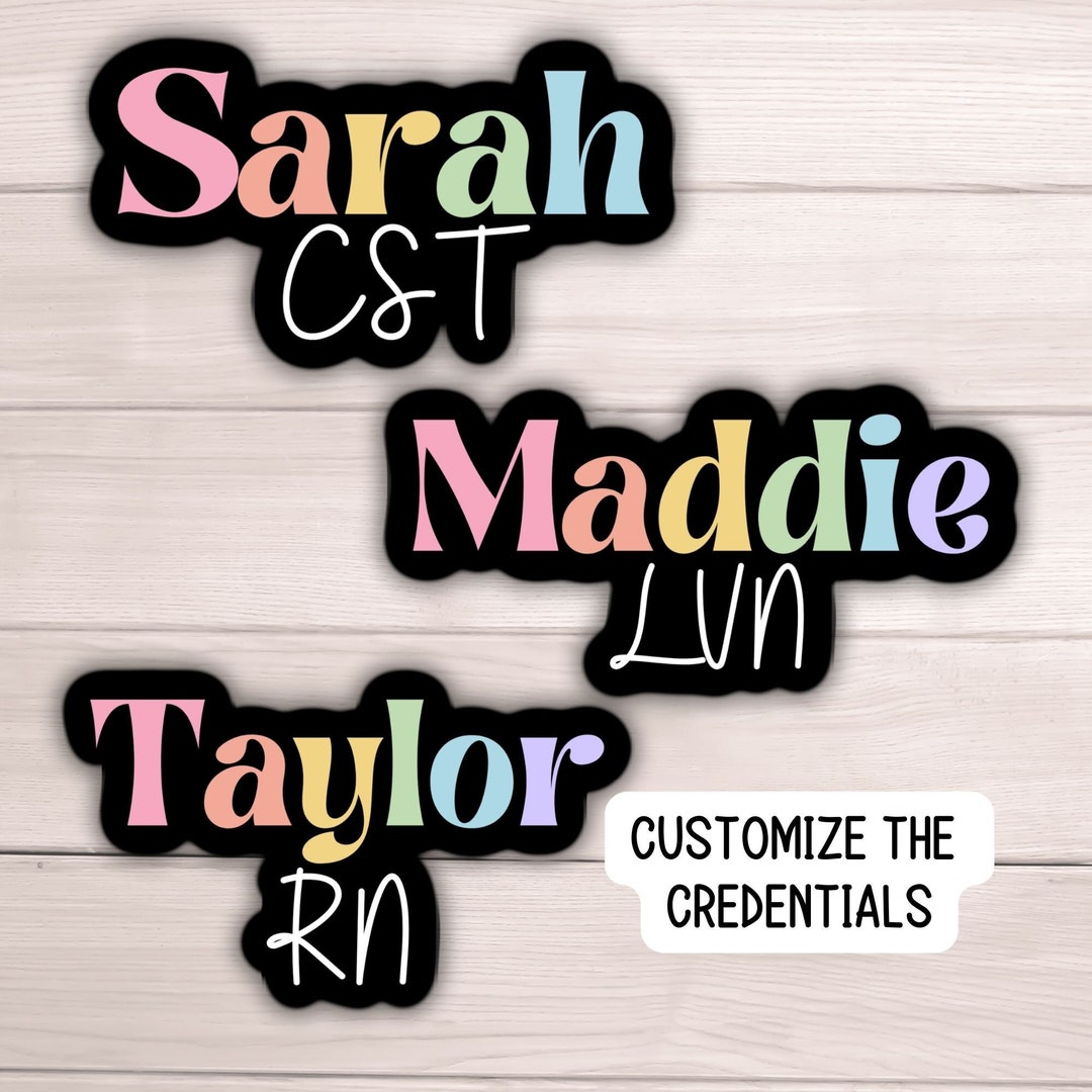 Custom Nurse Magnet Personalized Nurse Gift Sticker Registered Nurse RN ...