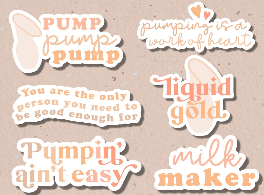 Breast Feeding Stickers, Pumping Stickers, Exclusive Pumper, Milk Maker ...