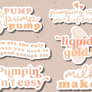 Breast Feeding Stickers, Pumping Stickers, Exclusive Pumper, Milk Maker ...