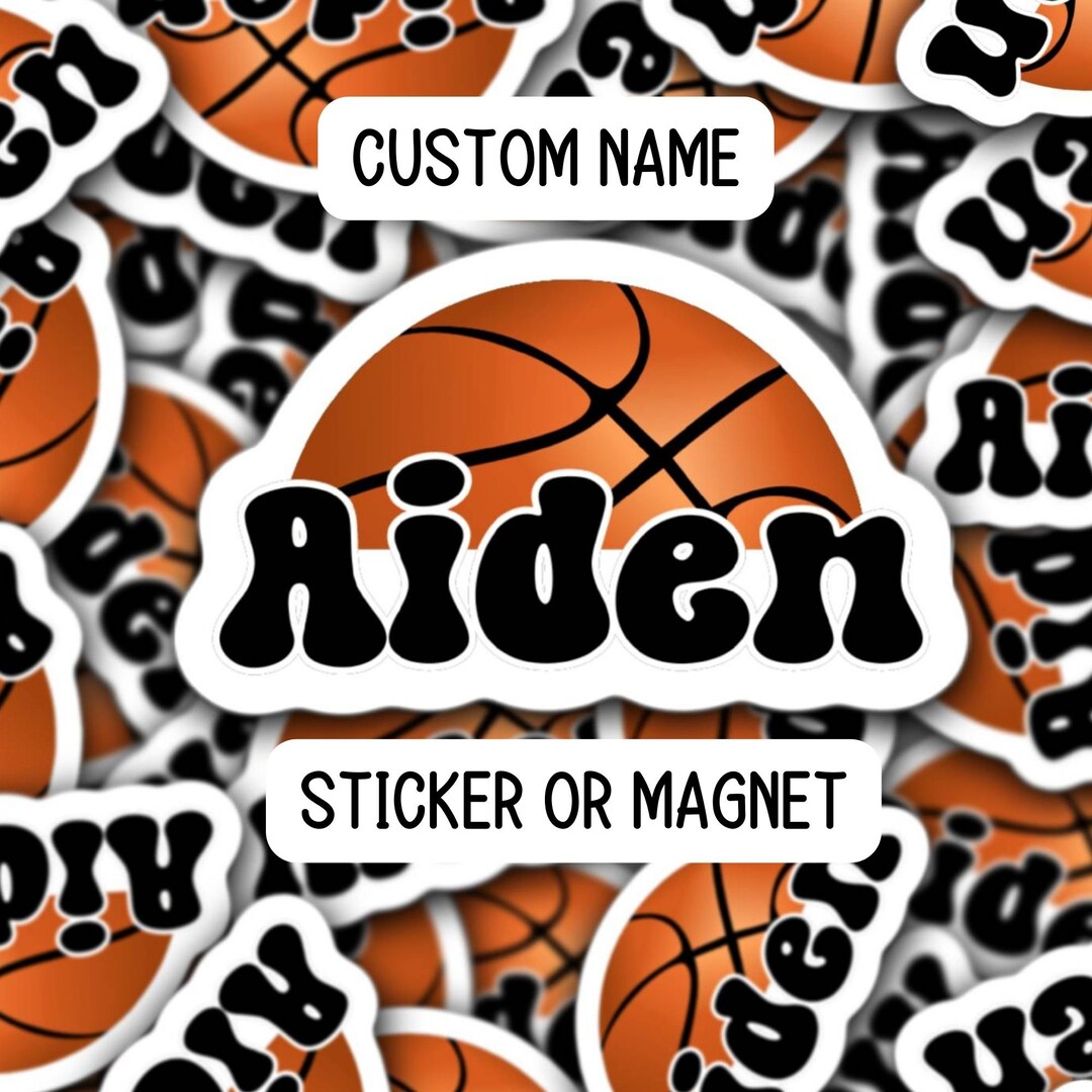 Custom Name Basketball Sticker Basketball Team Gifts Basketball Team ...