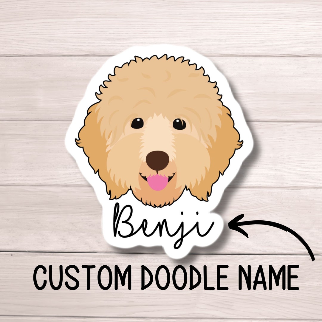 Golden Doodle Sticker Pet Name Sticker Doodle Sticker Goldendoodle ...