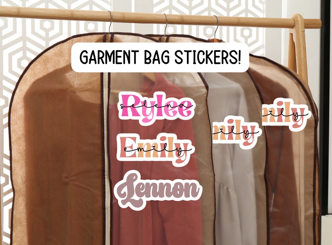 Garment Bag Name Sticker, Personalized Name Sticker, Custom Name ...
