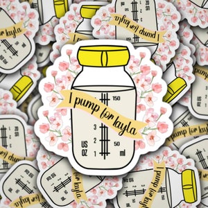 Personalized Breastfeeding Sticker, Breastmilk Sticker, Pumping Mom ...