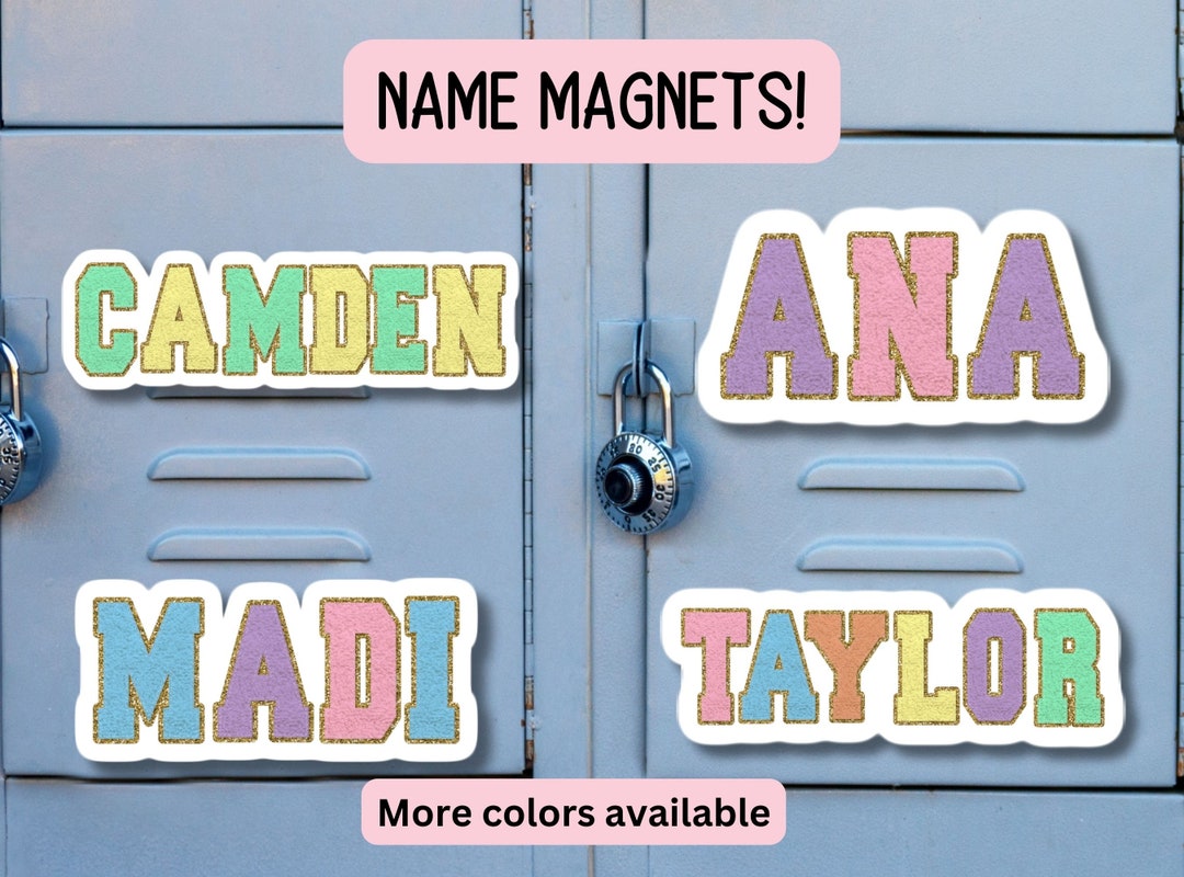 Custom Name Magnet, Personalized Magnet, Name Magnet, Locker Magnet ...