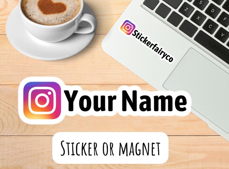 Instagram Handle Sticker Business Sticker Social Media - Etsy