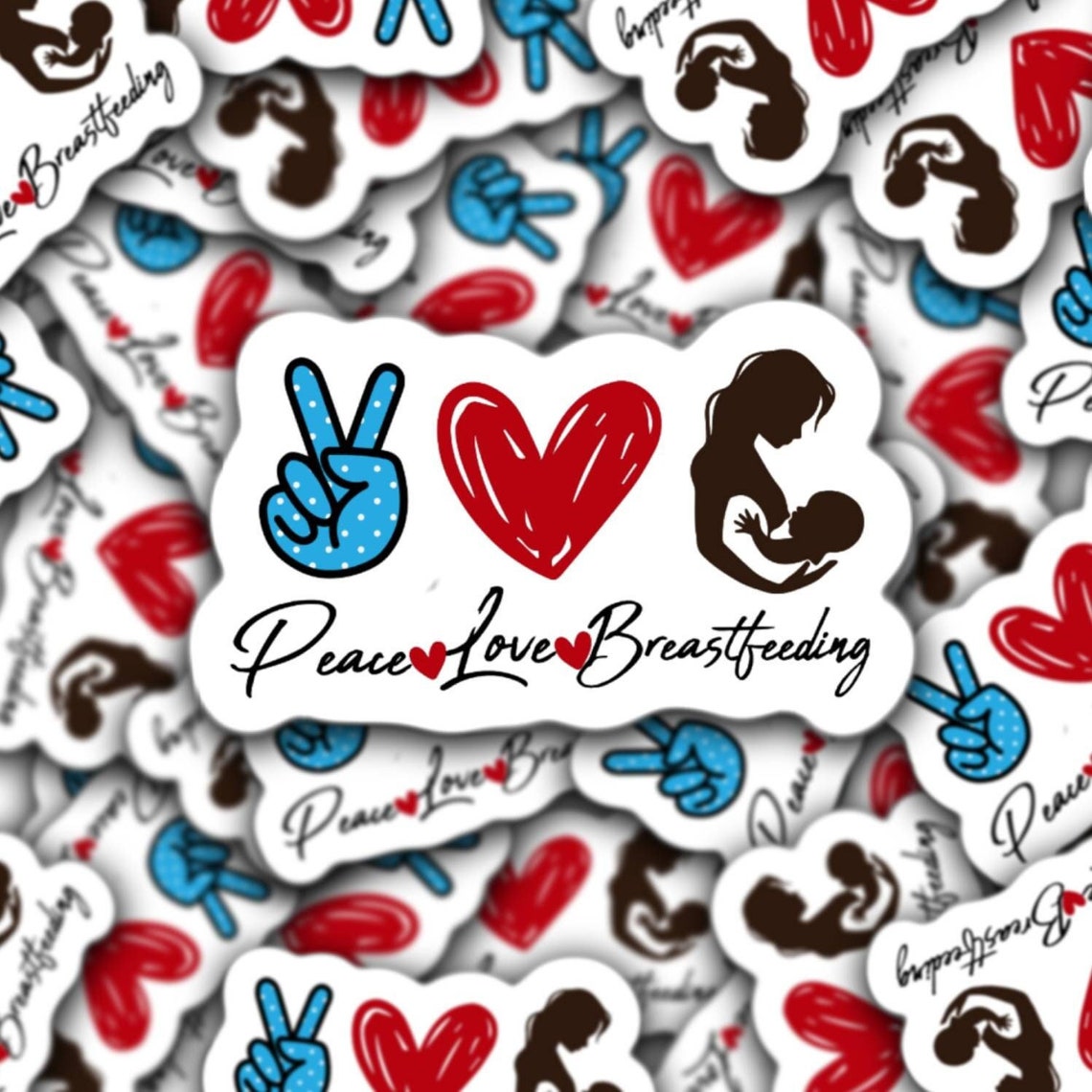 Breastfeeding Sticker, Peace Love Breastfeeding, Breastmilk Sticker ...