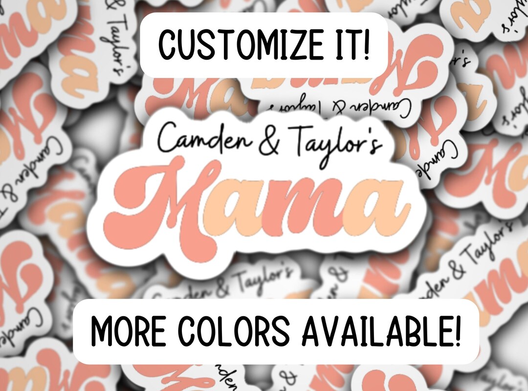 Personalized Mama Sticker, Name Sticker, Kids Sticker, Mom Sticker ...