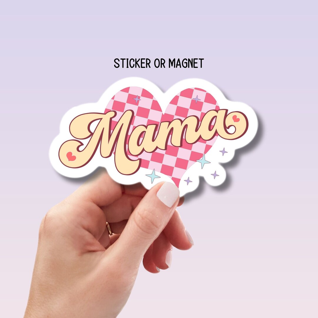 Retro Mama Sticker, Retro Mom Gift, Mama Aesthetic Sticker, Mama ...