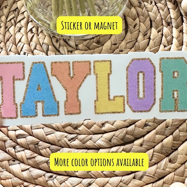 Preppy Name Stickers - Etsy