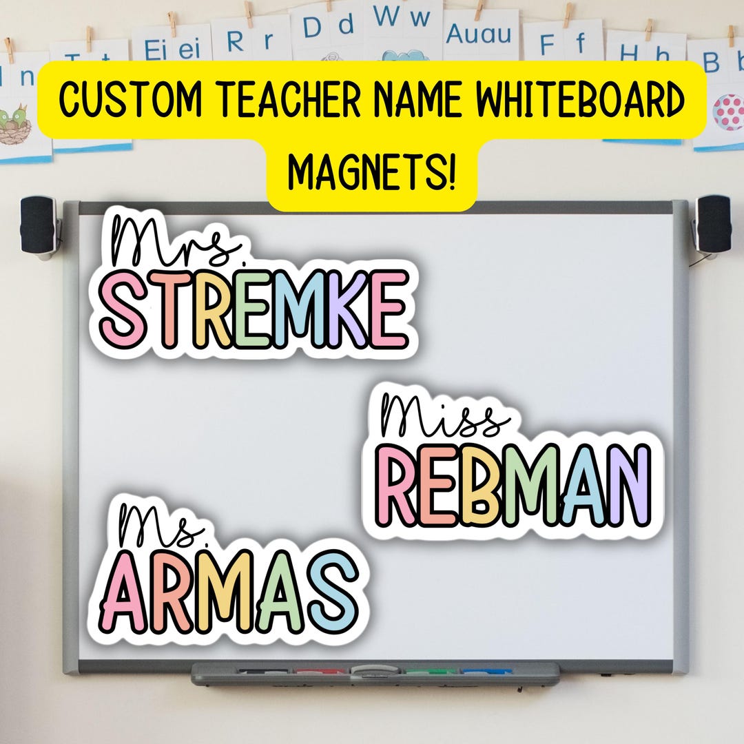 Custom Teacher Magnet Classroom Magnet Gift Teacher Name Personalized ...