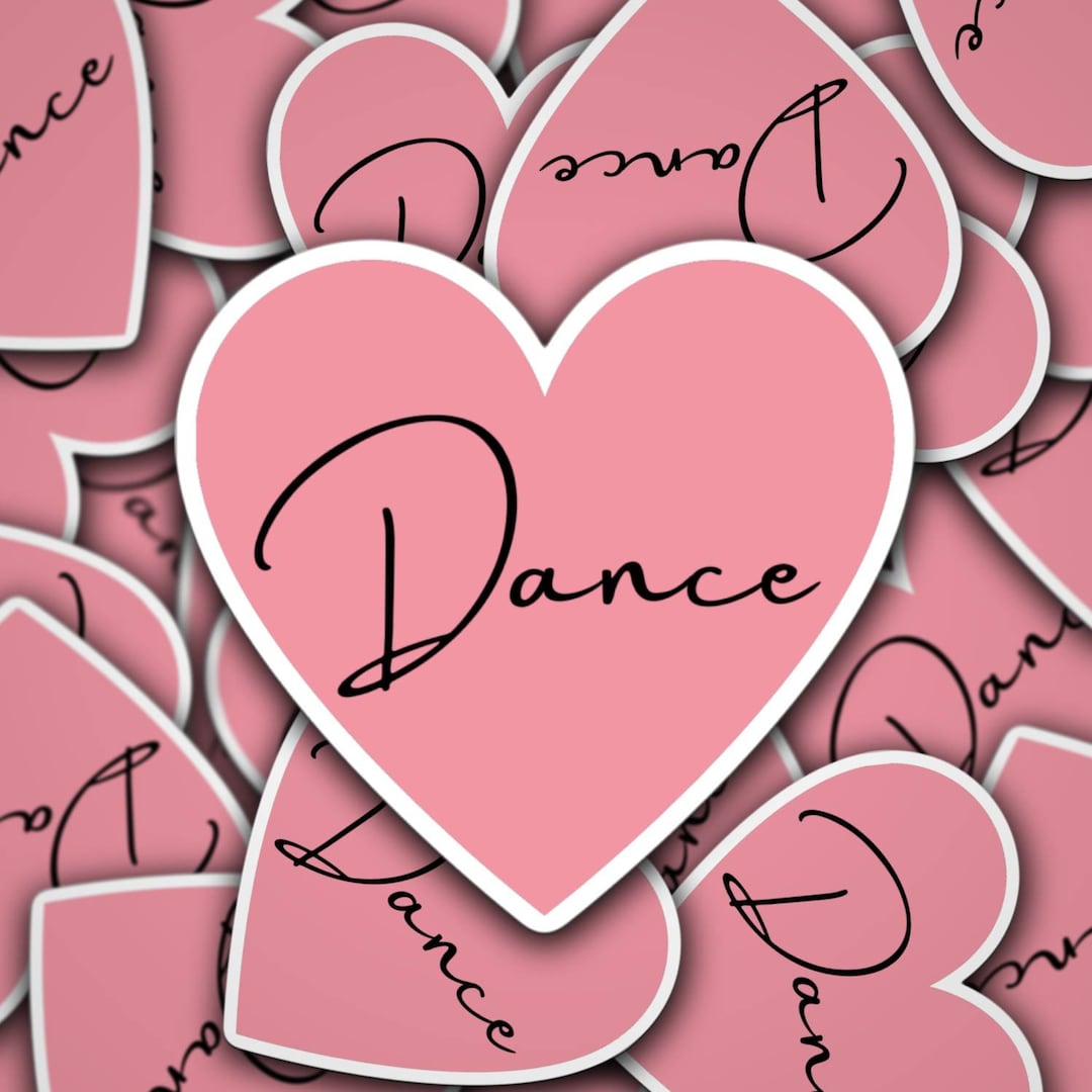Dance Heart Sticker, I Love Dance Magnet, Dancer Sticker, Dance Life ...