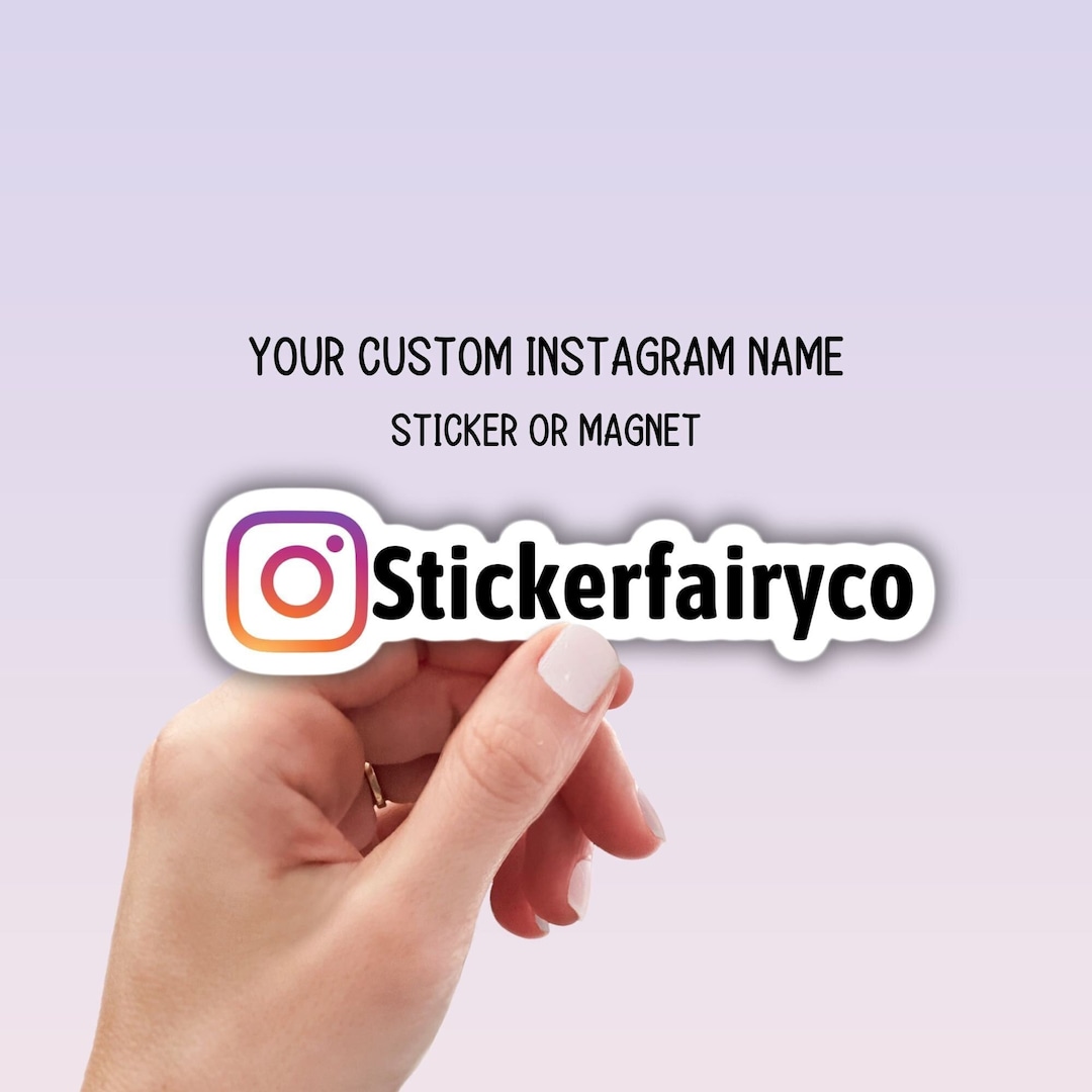Custom Instagram Sticker Social Media Sticker Instagram User Name ...