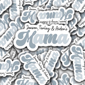 Personalized Mama Sticker, Name Sticker, Kids Sticker, Mom Sticker ...