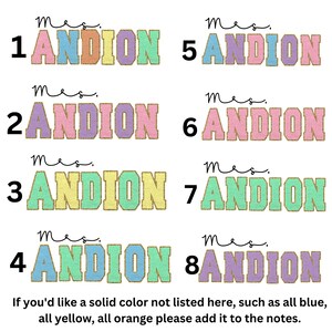 Chenille Letters, Varsity Name Sticker, Personalized Name Stickers ...