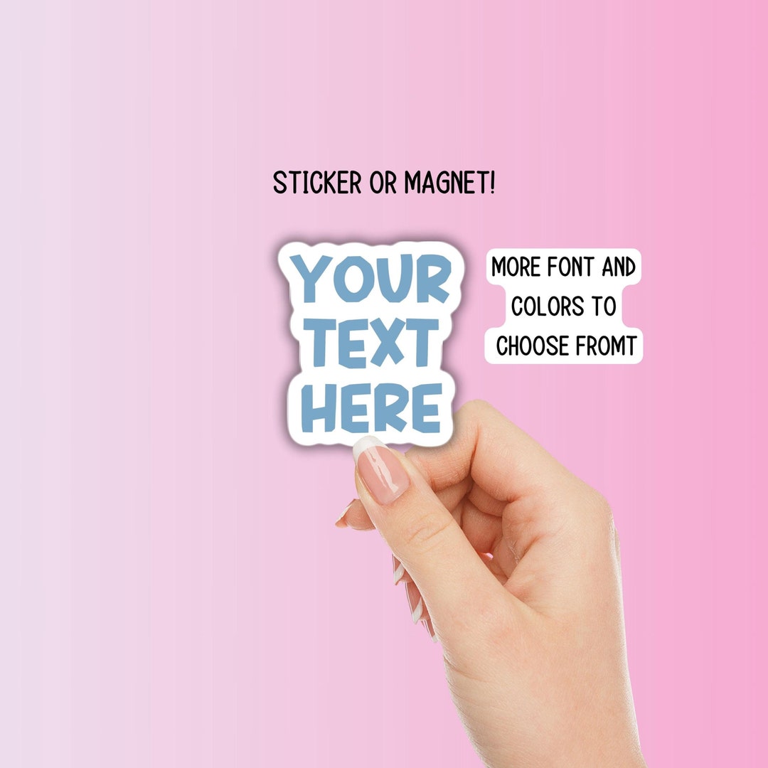 Custom Text Stickers Quote Phrase Personalized Wording Stickers Custom ...