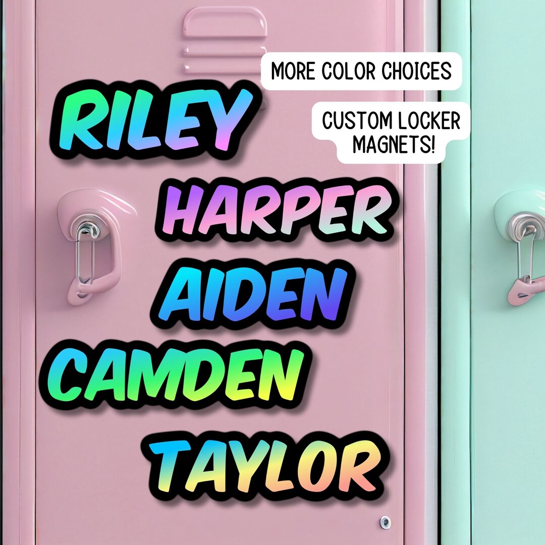 School Locker Magnet Custom Name Magnet Personalized Magnet Name Magnet ...