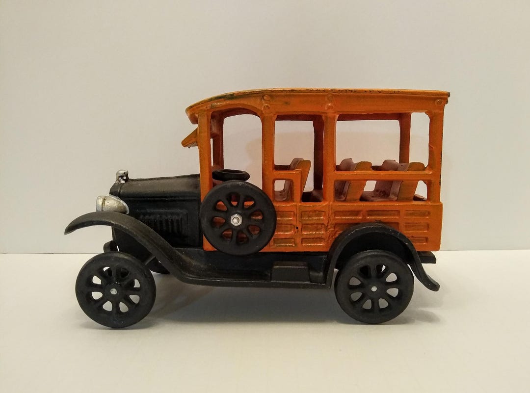 Vintage Cast Iron Toy School Bus or Taxi 1920s-1930s Style - Etsy