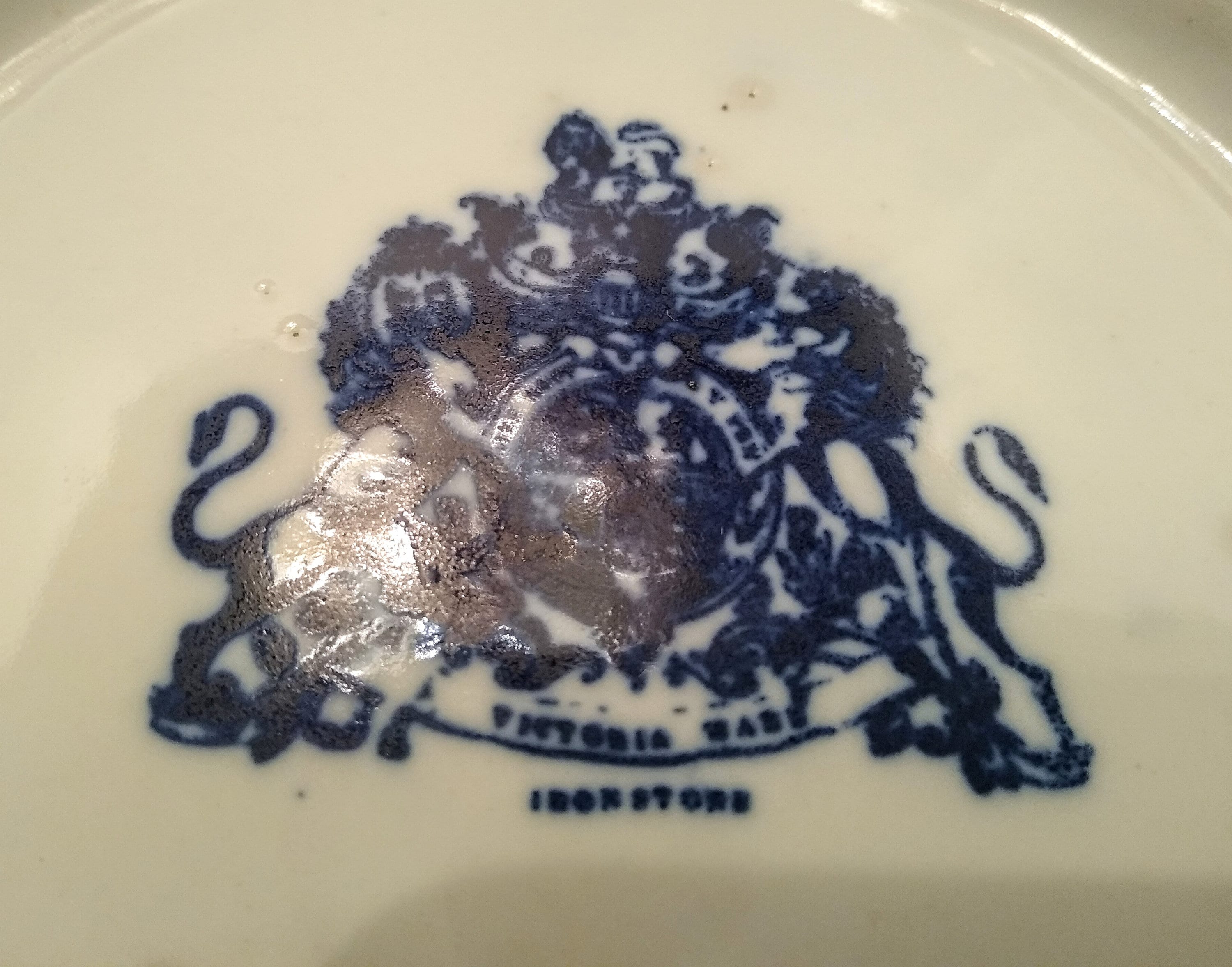 Vintage Victoria Ware Ironstone Blue Transferware Bowl or Basin - Etsy