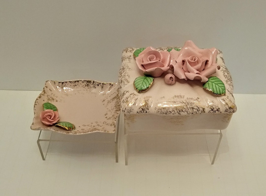 Porcelain Cigarette Box and Matching Ashtray, Made in Occupied Japan ...